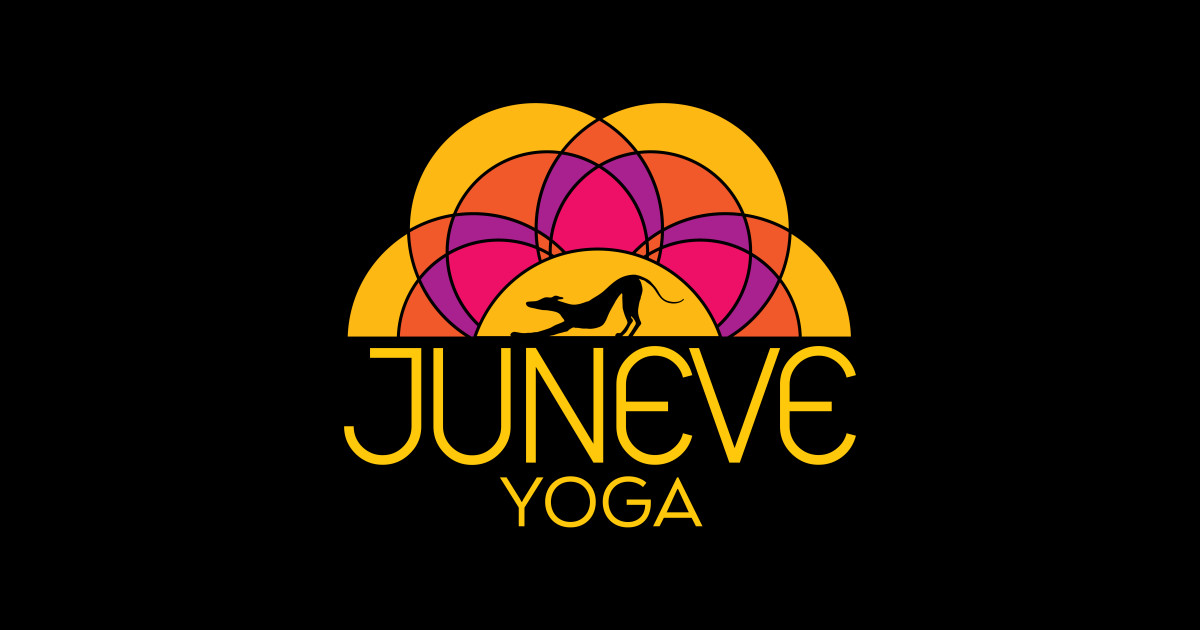 JUNEVE YOGA logo (for DARK shirts) - Yoga - Pin | TeePublic