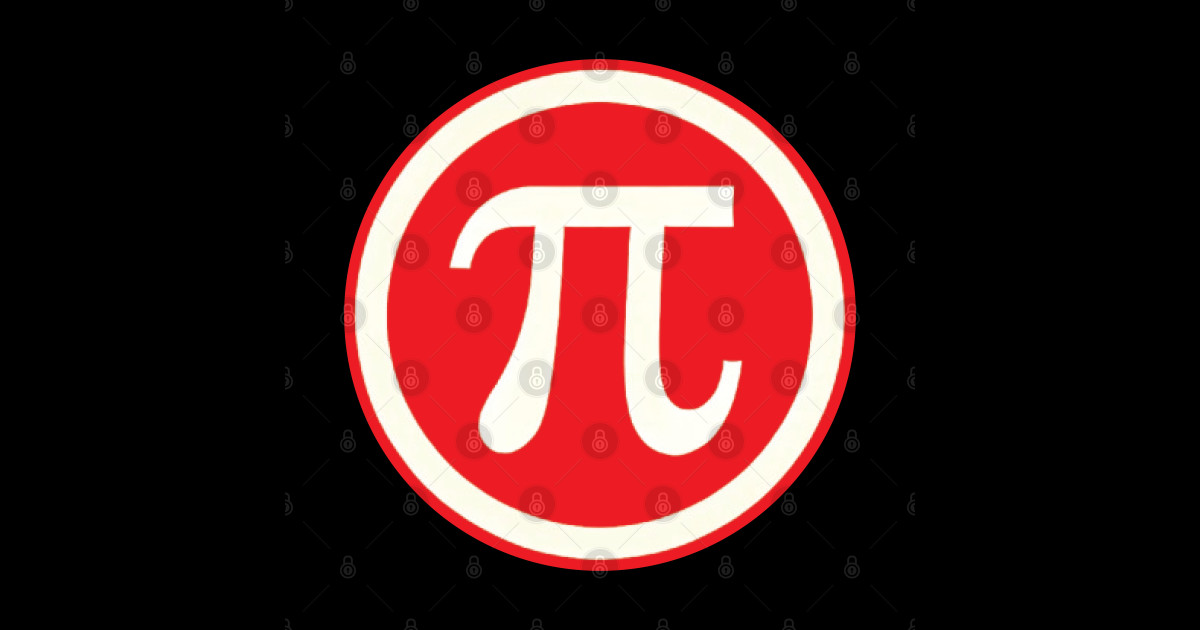 Red and white Pi symbol National Pi Day Gift for Math Lovers - Pi Day ...