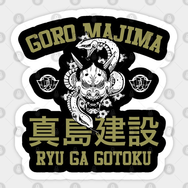 GORO MAJIMA - RYU GA GOTOKU - Goro Majima - Sticker | TeePublic