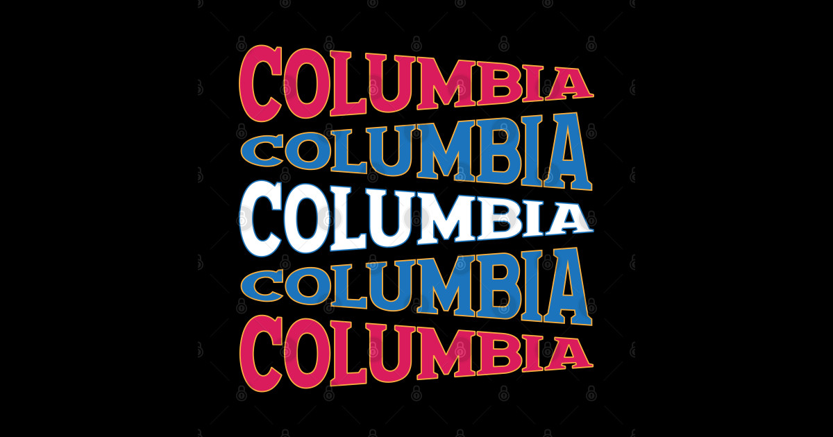 NATIONAL TEXT ART USA COLUMBIA - National - Sticker | TeePublic