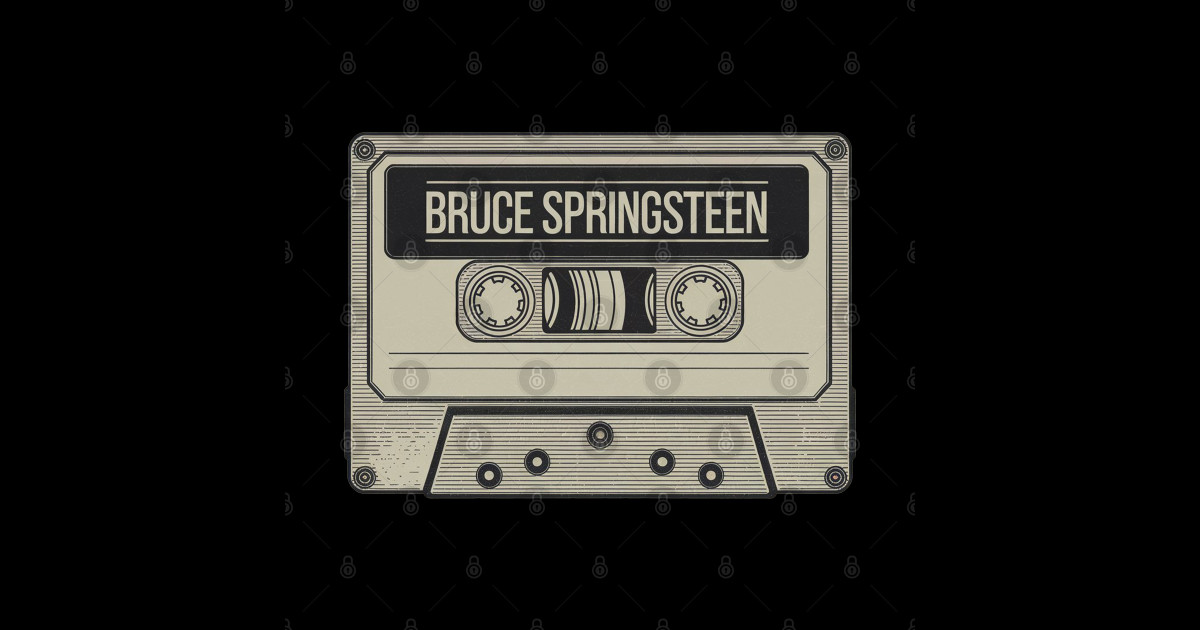 BRUCE SPRINGSTEEN RETRO CASSETE - Bruce Springsteen - Sticker | TeePublic