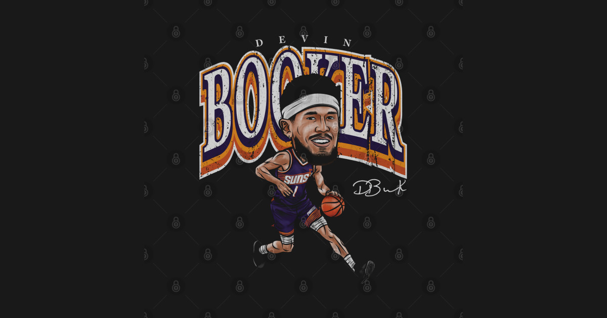 Devin Booker Phoenix Cartoon - Devin Booker - T-Shirt | TeePublic