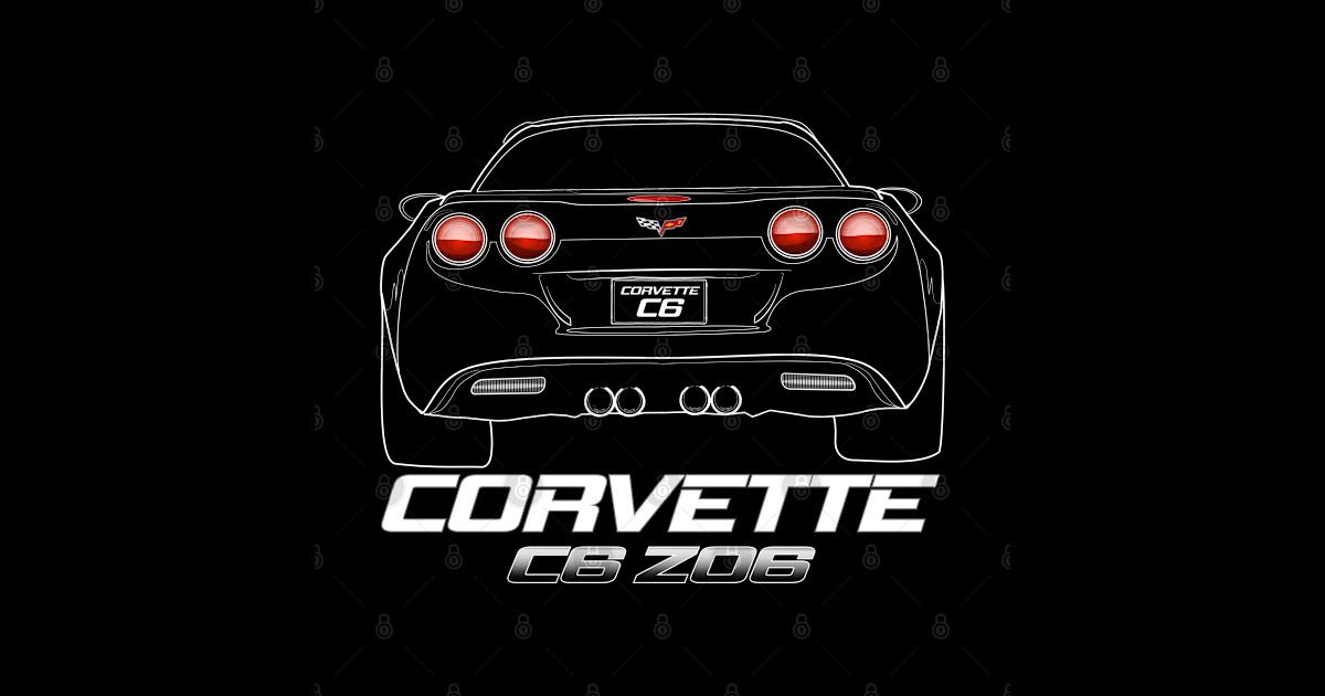 Corvette C6 Z06 rear end - Corvette - Sticker | TeePublic