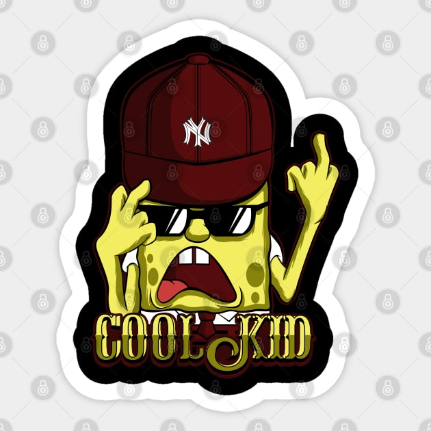 spongebob cool kid - Spongebob Cool Kid - Sticker | TeePublic