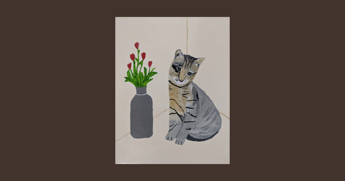 Tabby Cat Print - Tabby Cat - T-Shirt | TeePublic