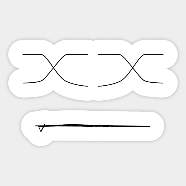 Double X Eyes - Cartoony - Sticker | TeePublic