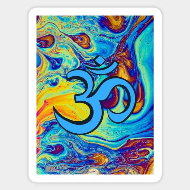 Colourful Vibrant Om Hindi Graphic - Om - Sticker | TeePublic