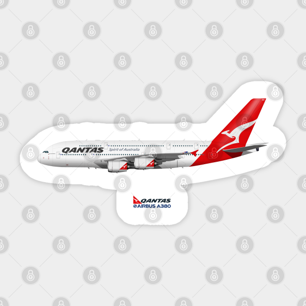 Illustration of Qantas Airways Airbus A380 - Airbus A380 Airplane ...