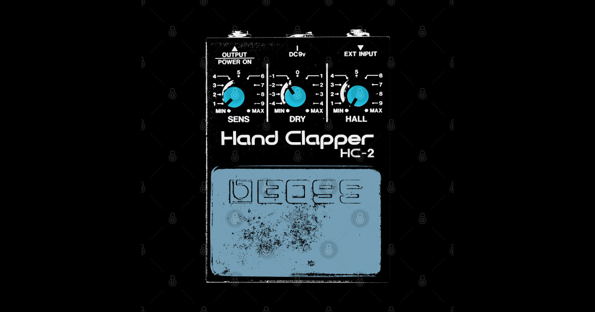 Boss Hand Clapper Guitar FX Fan Art Design - Guitar Effects - Sticker ...