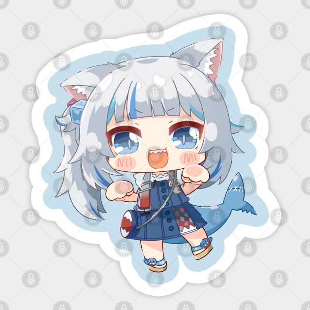 Hololive Gawr Gura - Gawr Gura - Sticker | TeePublic