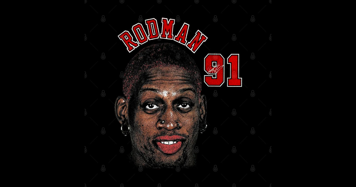Dennis Rodman Bulls 91 - Dennis Rodman - Posters and Art Prints | TeePublic