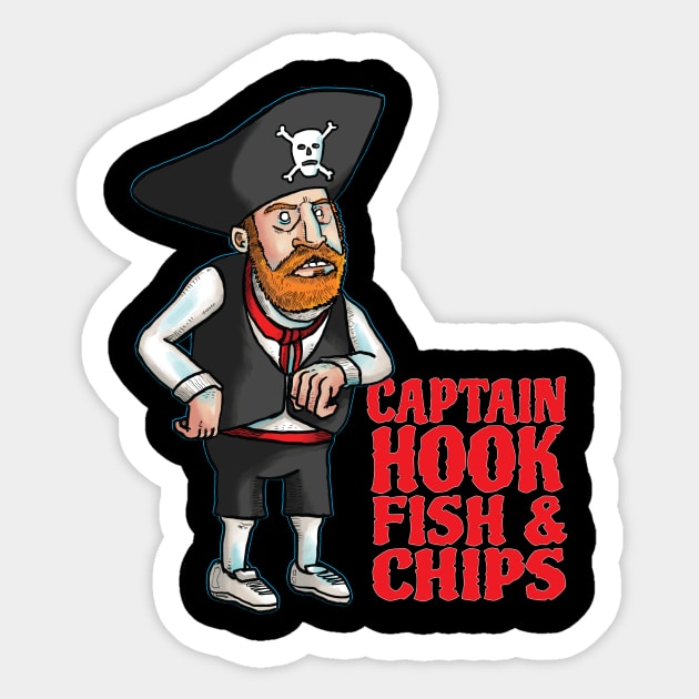 CAPT HOOK FISH AND CHIPS - Fast Times At Ridgemont High - Sticker ...