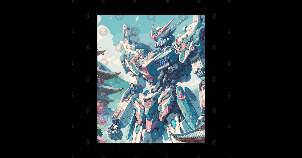 Mecha Anime Robot - Mecha Anime - Sticker | TeePublic