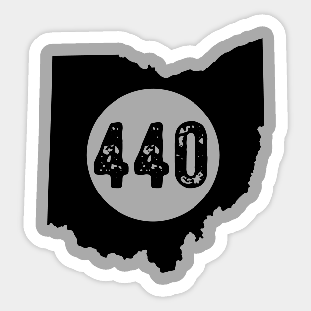 440 area code Cleveland Ohio - Ohio Area Code 440 - Sticker | TeePublic