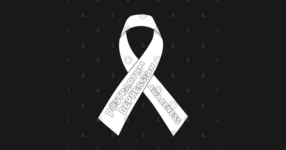Postpartum Depression Awareness Ribbon - Depression Support - T-Shirt ...