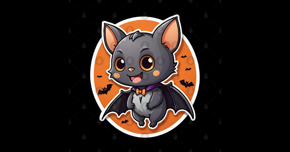 Cute Halloween Bat - Halloween Bat - Sticker | TeePublic
