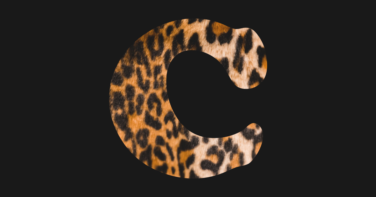 Letter C leopard print - Leopard - T-Shirt | TeePublic