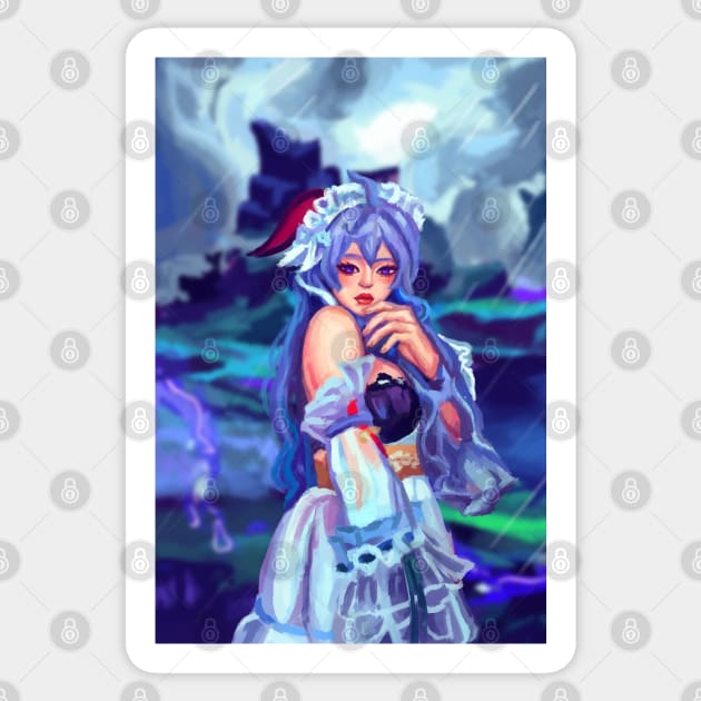 Genshin Impact Ganyu Fan art - Ganyu Genshin Impact - Sticker | TeePublic