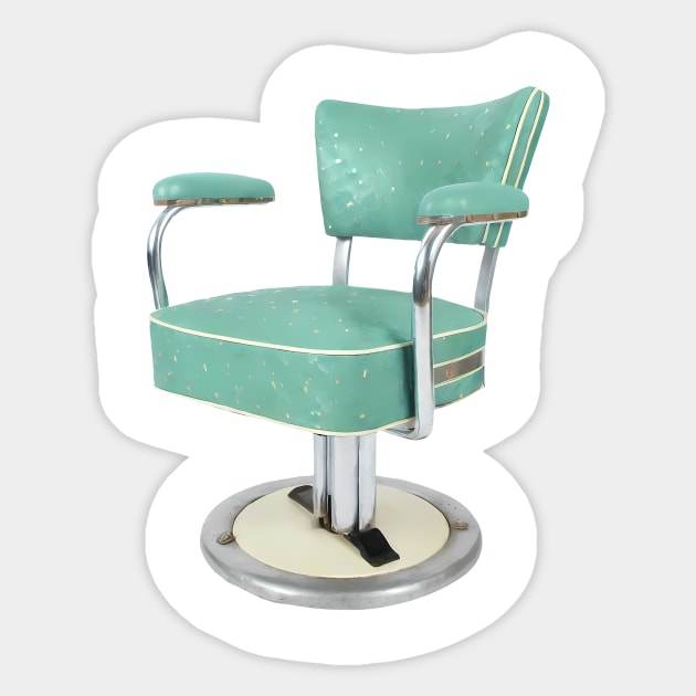 Green chair illustration - Chair - Sticker | TeePublic