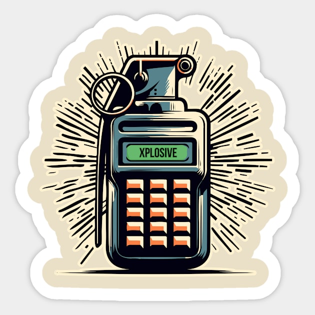 Explosive pager-bomb - Pager - Sticker | TeePublic