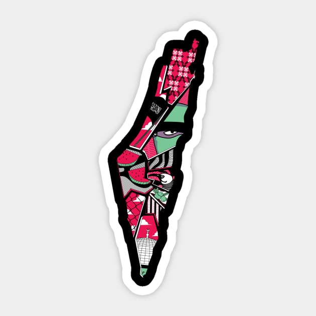 Palestine map - Palestine - Sticker | TeePublic