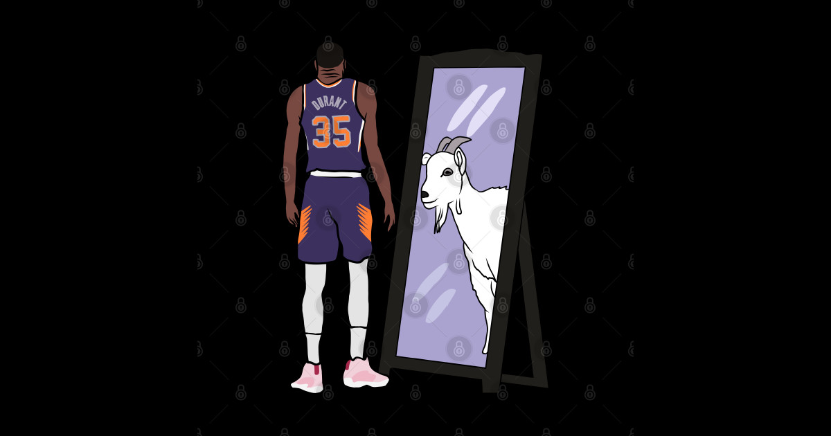 Kevin Durant Mirror GOAT (Phoenix) - Kevin Durant - Sticker | TeePublic