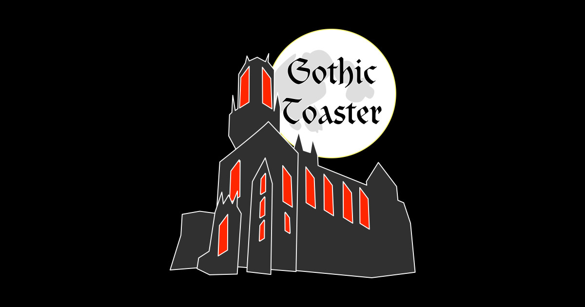 Gothic Toaster - Burning Castle - Gothic - Sticker | TeePublic
