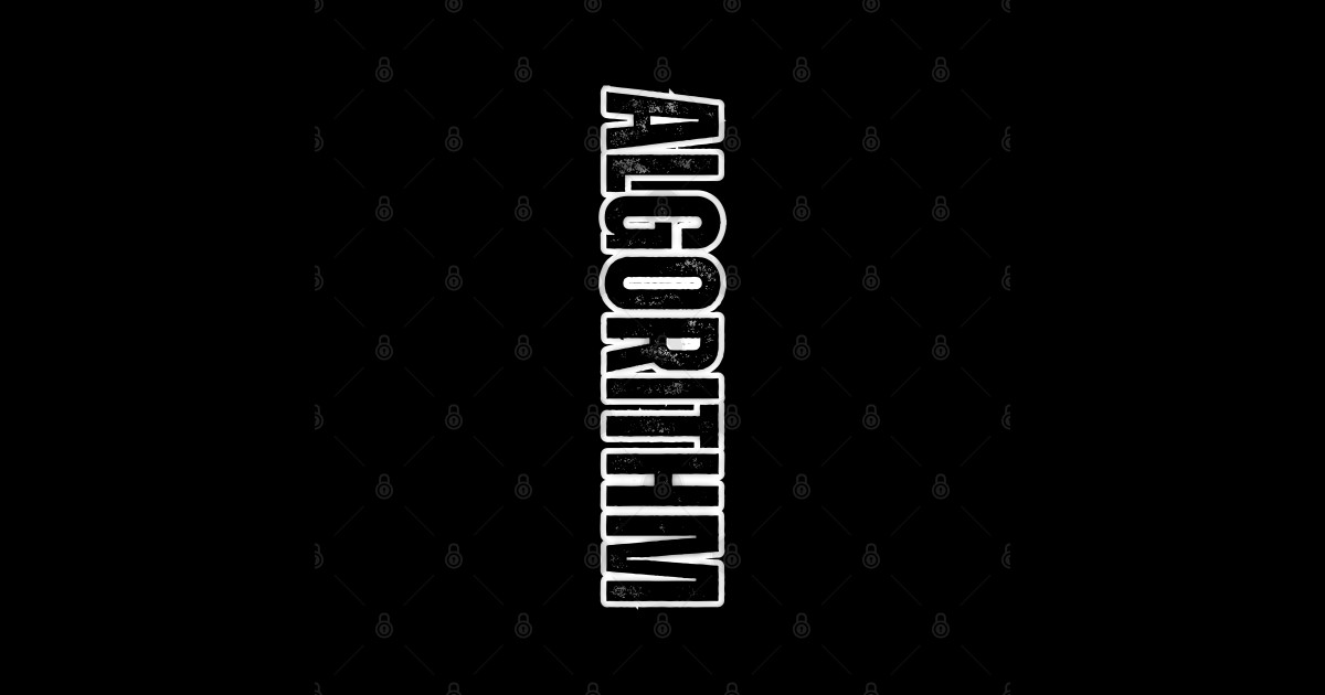ALGORITHM – Minimalist Pocket Typography Design - Algorithm - Sticker ...