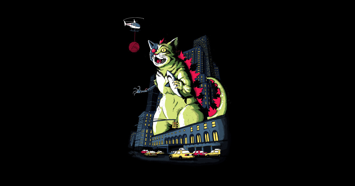 Monster Cat: Mecha-Catzilla - Monster Cat - Sticker | TeePublic