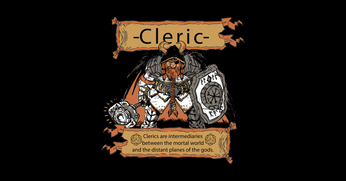 Cleric Role Play Fantasy Gift Idea Dungeons - Fantasy - Sticker | TeePublic