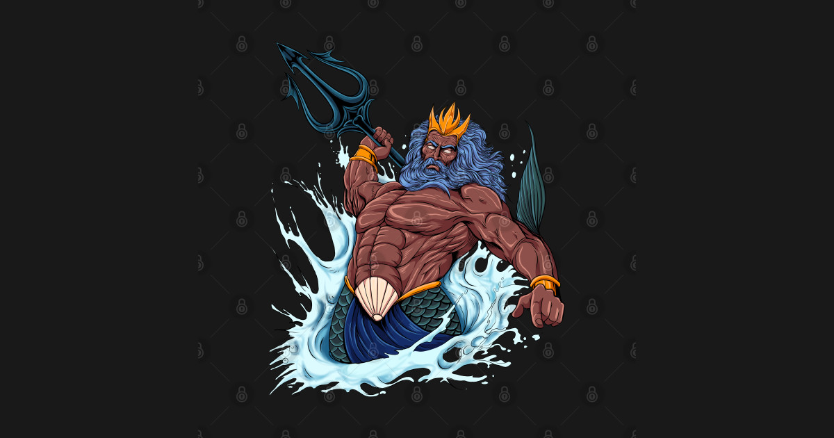 God of Greek mythology - Neptune Poseidon - Poseidon - T-Shirt | TeePublic