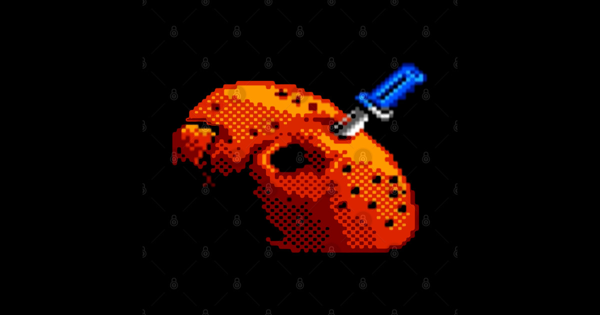 Jason Mask Pixel Art Nes - Jason - Sticker | TeePublic