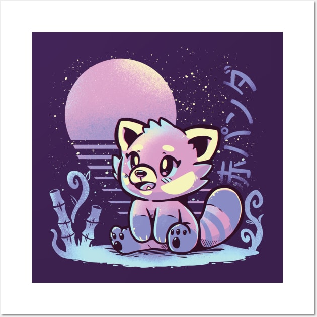 RetroWave Red Panda - Retrowave - Posters and Art Prints | TeePublic