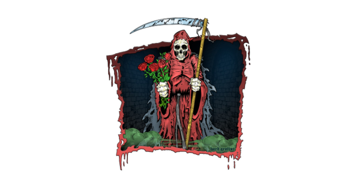Reaper Roses by Hard Grafixs© - Skull And Roses - T-Shirt | TeePublic