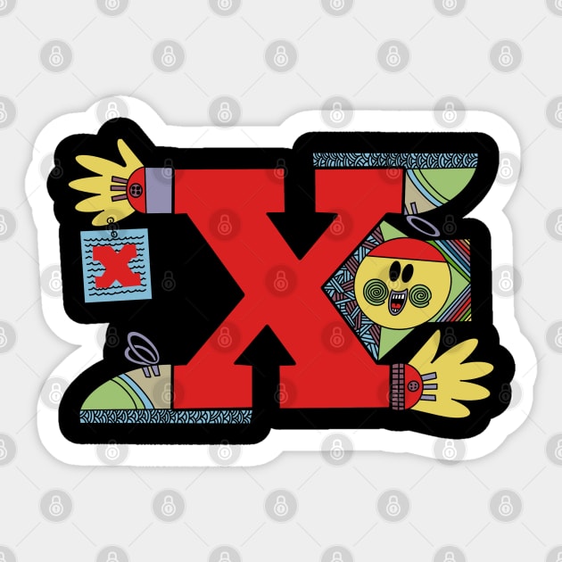 The Letter People: Mr. X - Letter People - Sticker | TeePublic