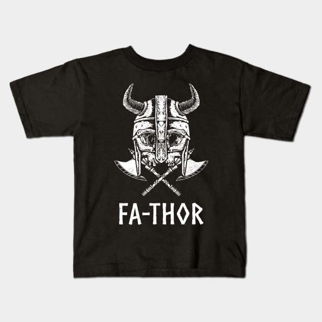 Fa-Thor Nordic Viking Skull Father Papa Dad - Fathers Day - Kids T ...