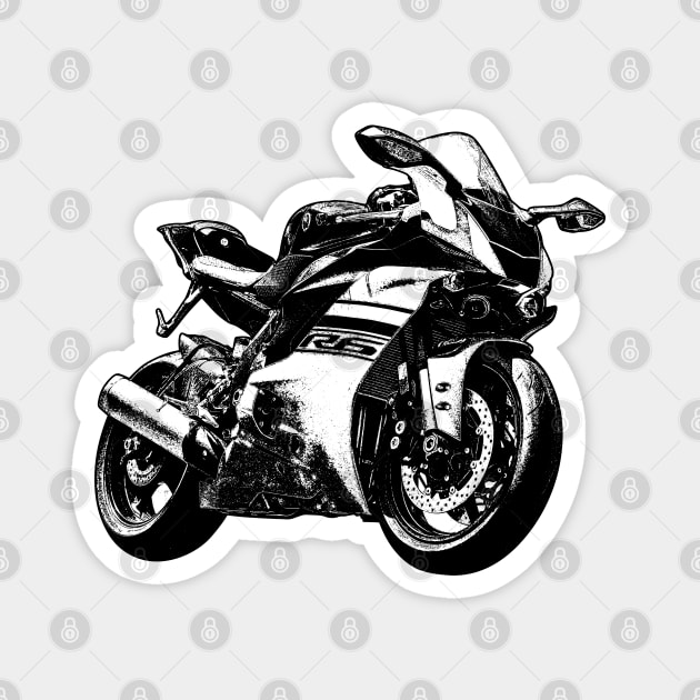 YZF R6 Bike Sketch Art - Yamaha - Magnet | TeePublic