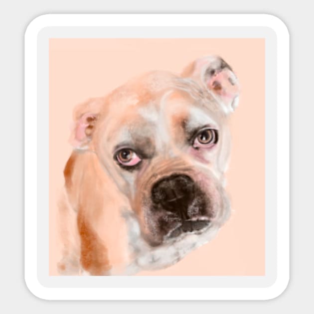 The Sweet Boxer - Boxer Dog - Sticker | TeePublic