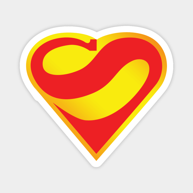 Super Heart - Superhero - Magnet | TeePublic