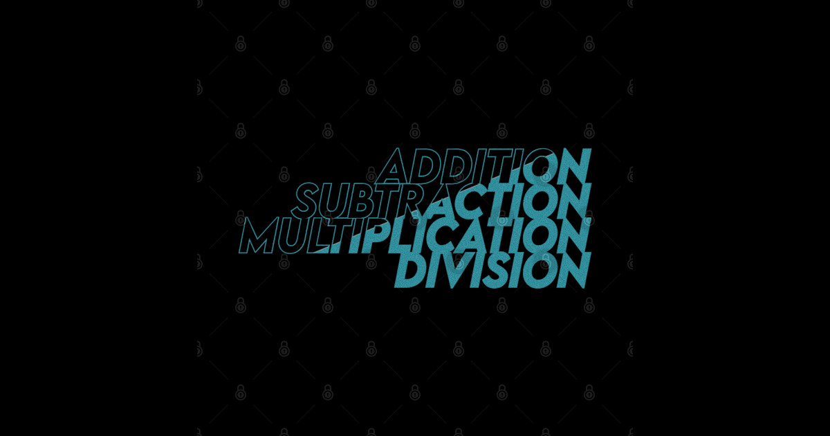 addition subtraction division multiplication math gift symbol design ...