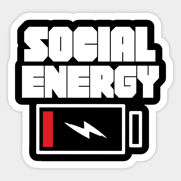 Social Energy Level - Introvert - Sticker | TeePublic