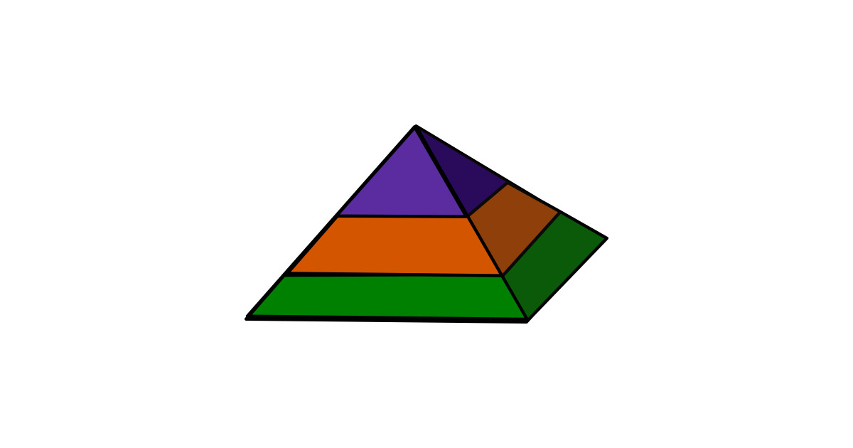 Secondary Pyramid - Geometrical Designs - T-Shirt | TeePublic
