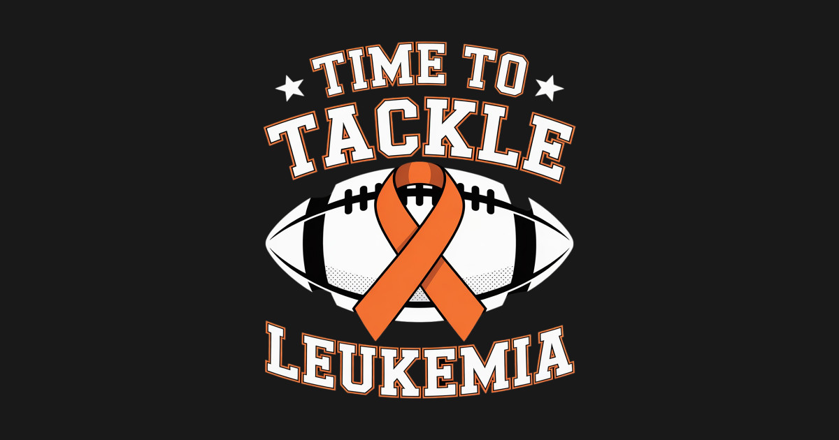 Football Tackle Leukemia Cancer Awareness Ribbon - Football Tackle ...