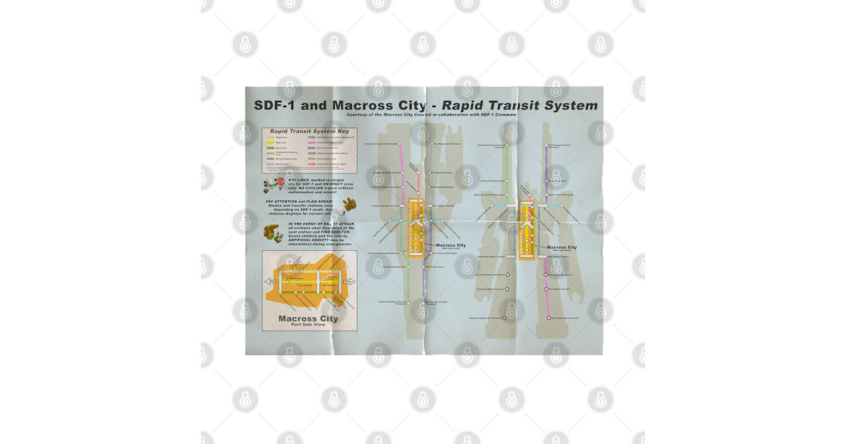 Asplenia Studios: SDF-1 Rapid Transit System map - Sdf1 - T-Shirt ...