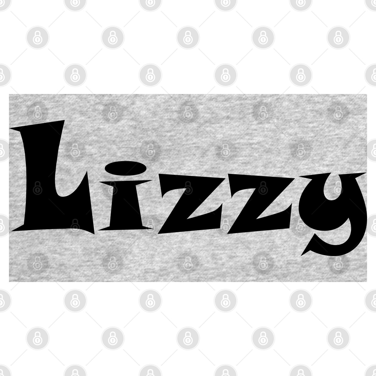 Lizzy Name Design - Cute Font, Minimalist, with Black Lettering ...