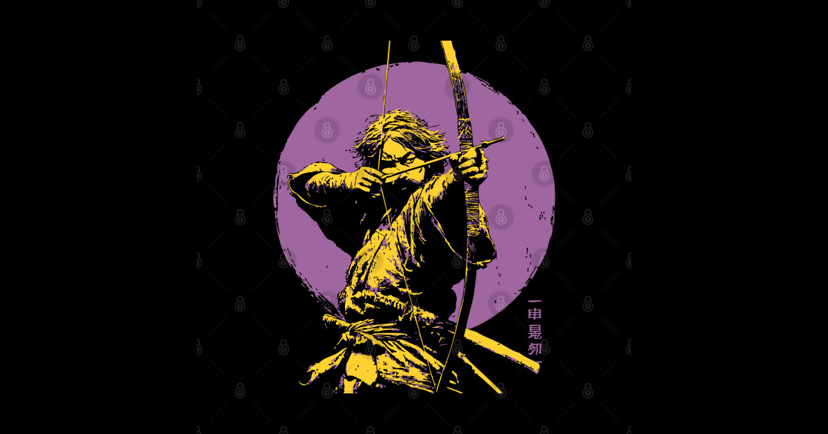 Samurai Archer - Japanese Kyudo Master - Kyudo - Sticker | TeePublic