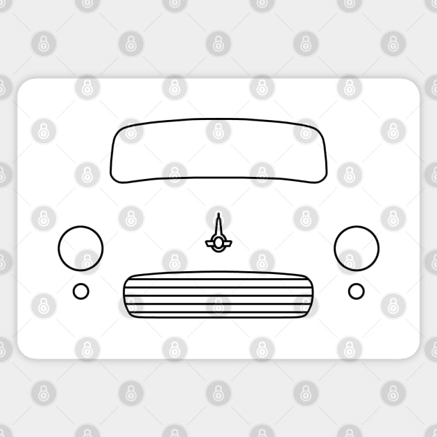 Morris Minor classic car outline (black) - Morris - Sticker | TeePublic
