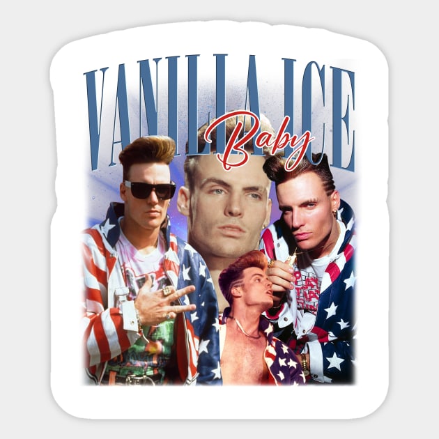 Vanilla Ice Baby Homage - Vanilla Ice - Sticker | TeePublic