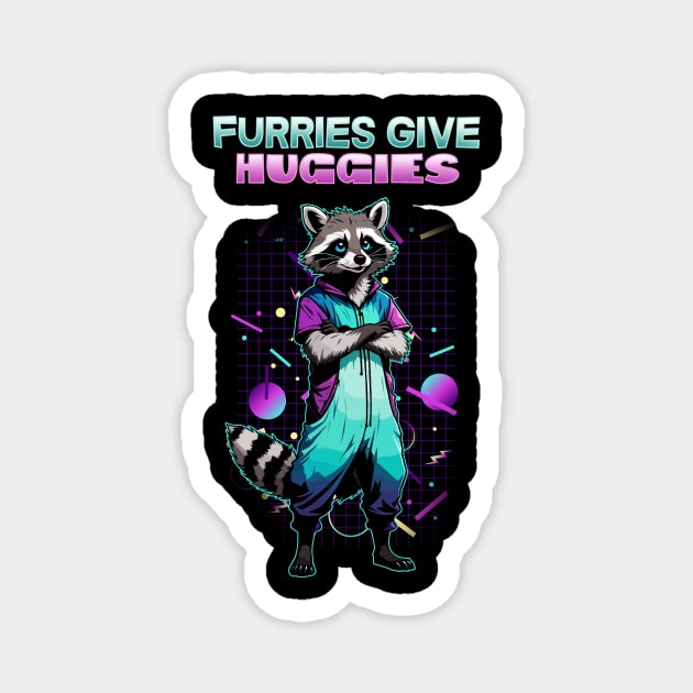 Furries Give Huggies I Raccoon Fursuit Cosplay - Furry - Magnet | TeePublic
