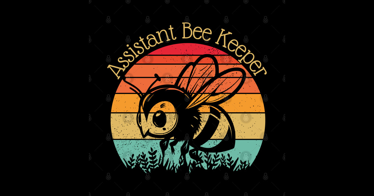 Vintage Cute Bee Assistant Bee Keeper - Beekeeper - Sticker | TeePublic